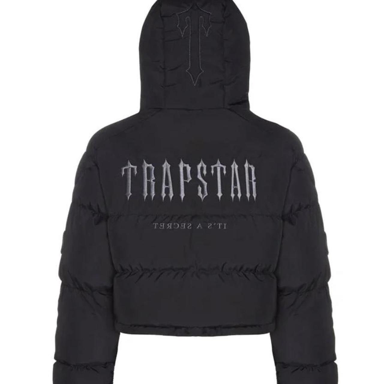 brand new womens trapstar decoded hooded puffer... - Depop