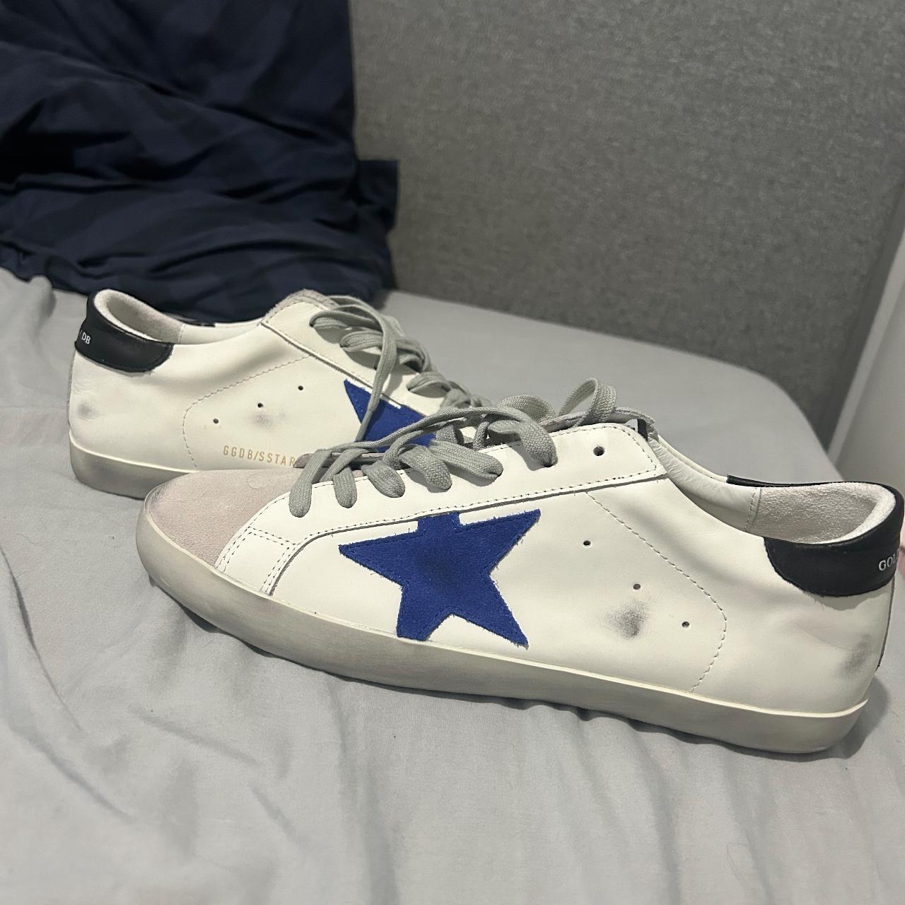 Golden goose GGDB/STAR blue suede star. brand new... - Depop