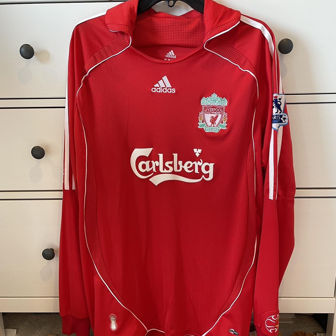 Vintage Adidas Liverpool FC/Gerrard Kit Long sleeve... - Depop