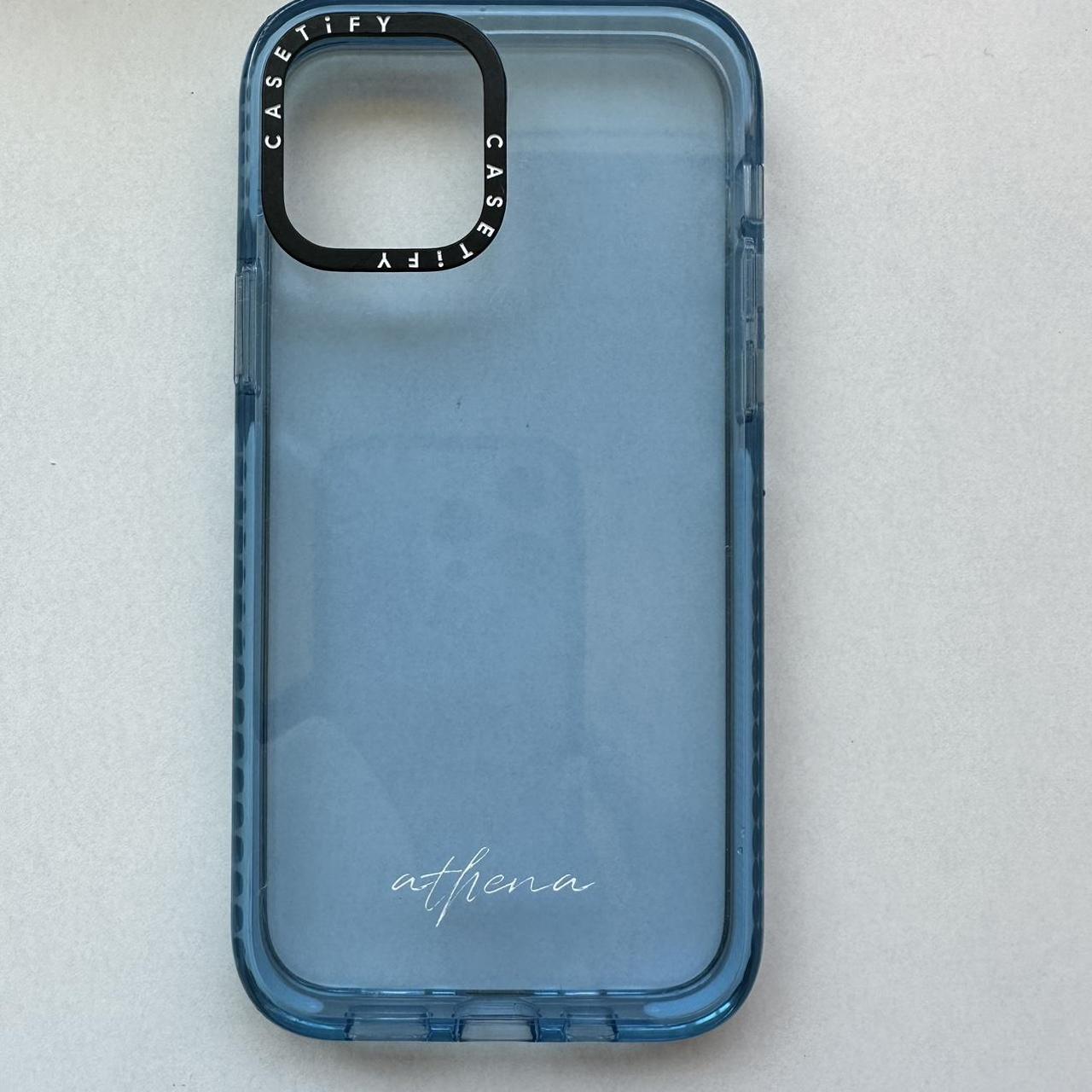 casetify customized sheer blue case iphone 12/12... - Depop