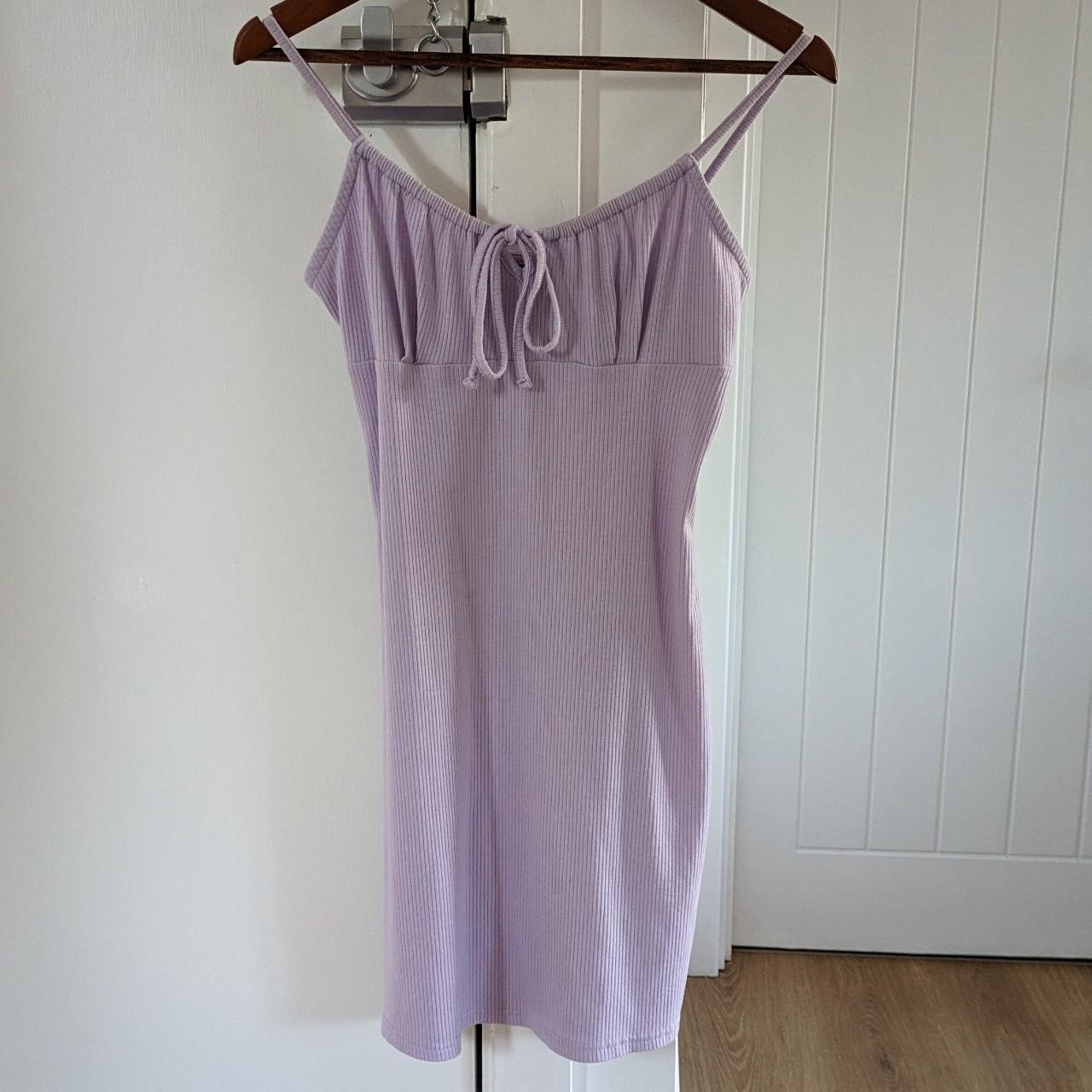 Lilac bodycon strappy cleavage dress Label: UK 12.... - Depop