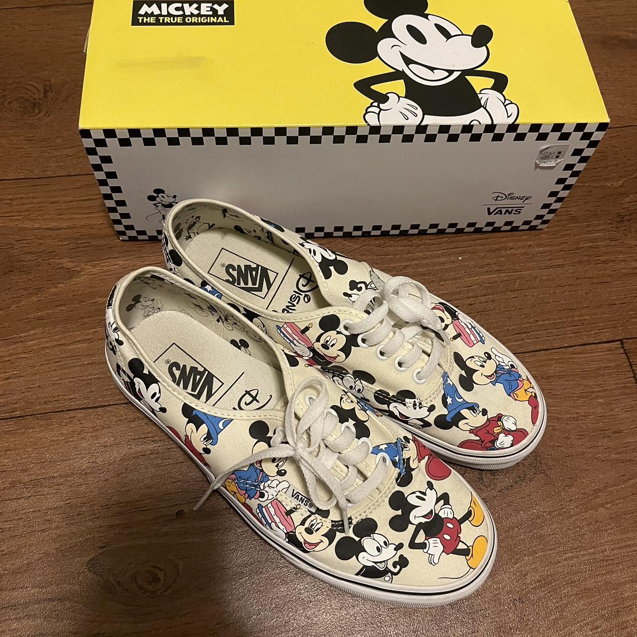 Disney x vans Mickey Mouse vans authentic worn twice... - Depop