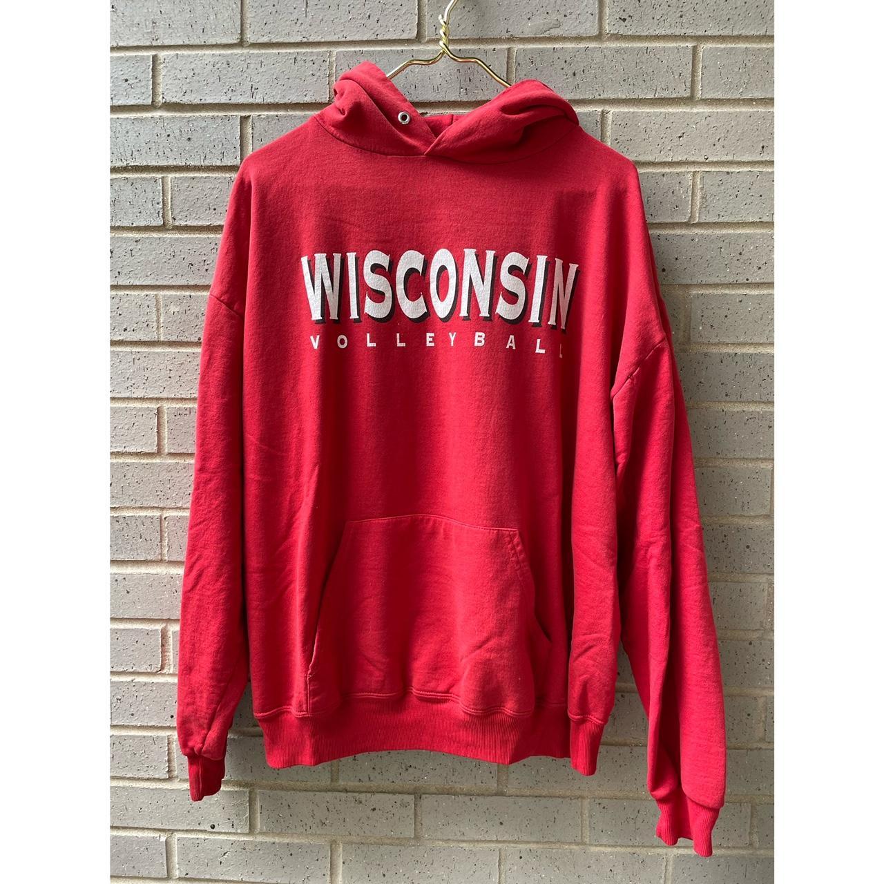 Wisconsin State Volley Ball Hoodie SZ XL #wisconsin... - Depop