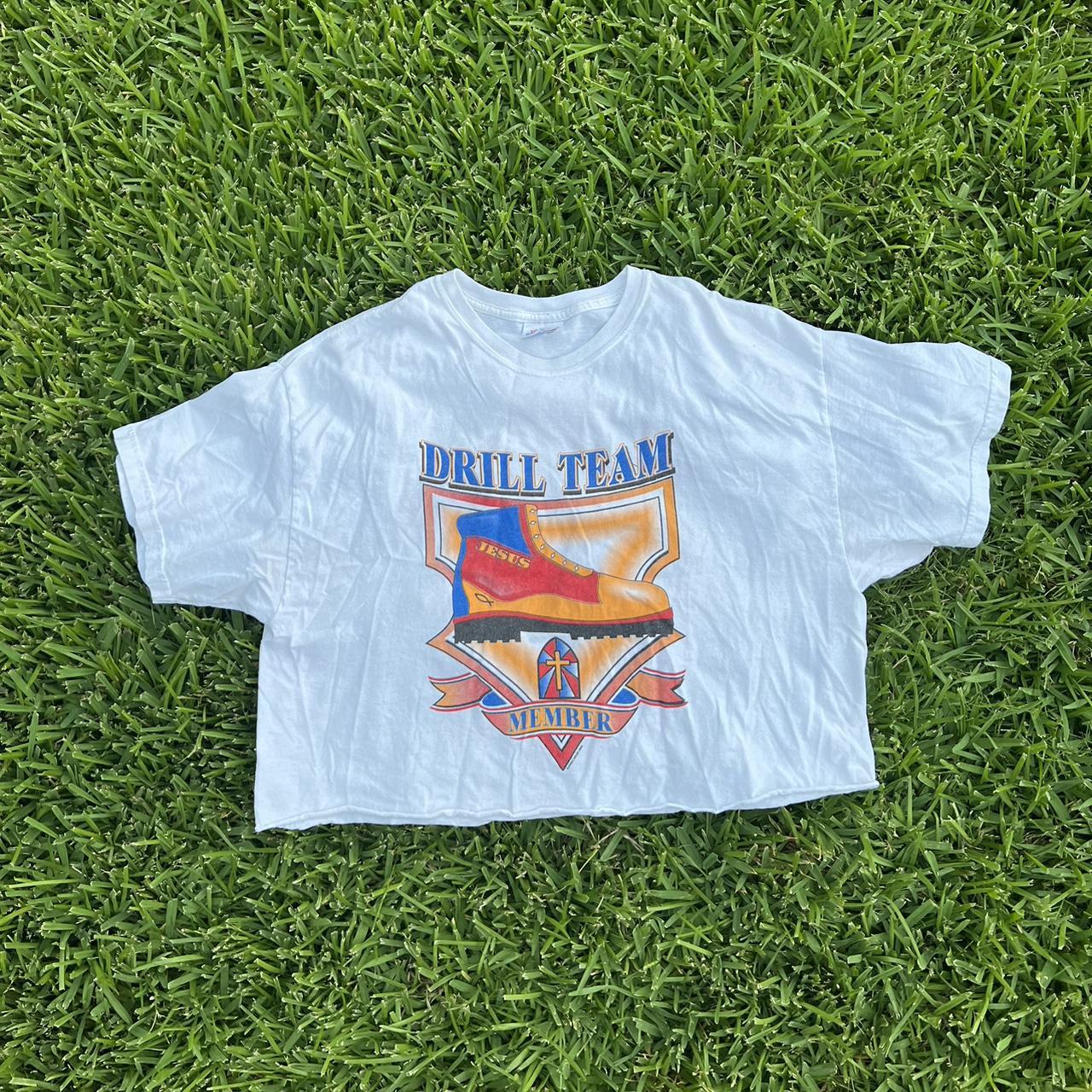 Drill Team Member Jesus crop Top SZ XL #jesus... - Depop