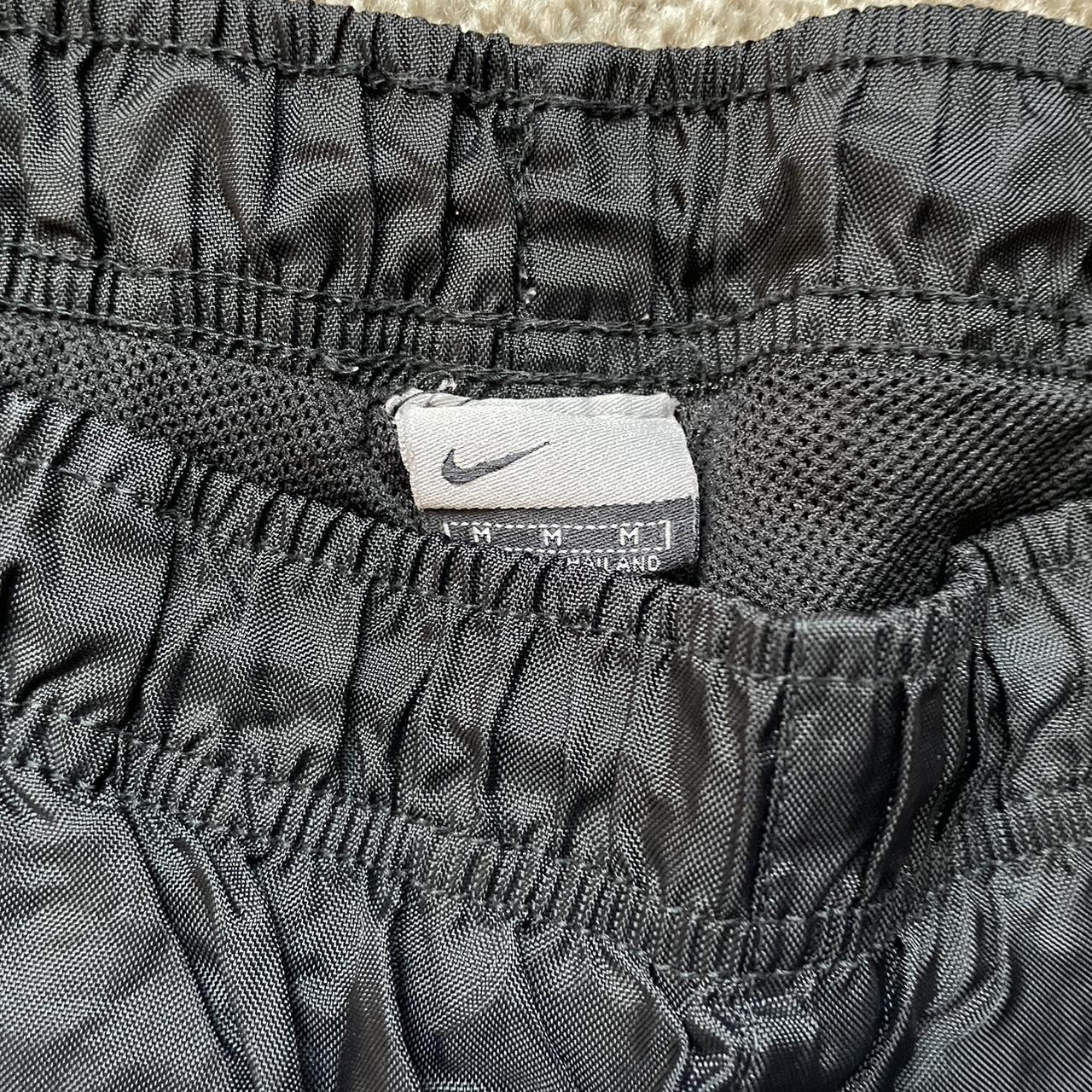 Vintage y2k black nike windbreaker pants Size... - Depop