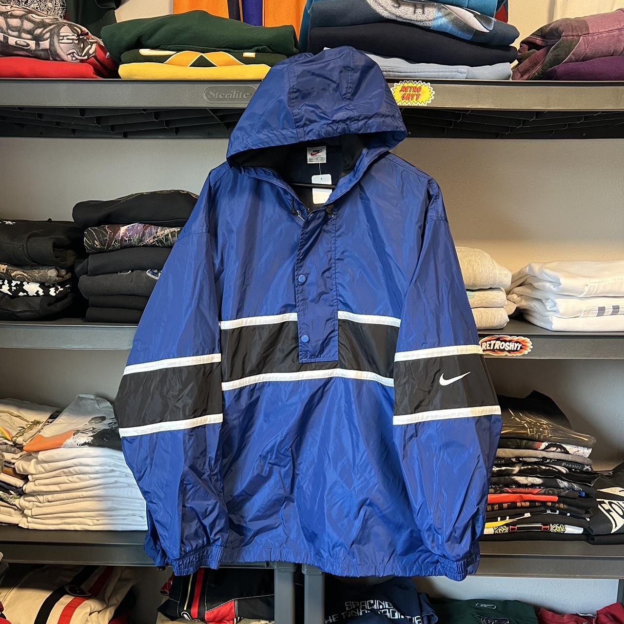Nike Blue Jacket 90s SZ XL - Depop