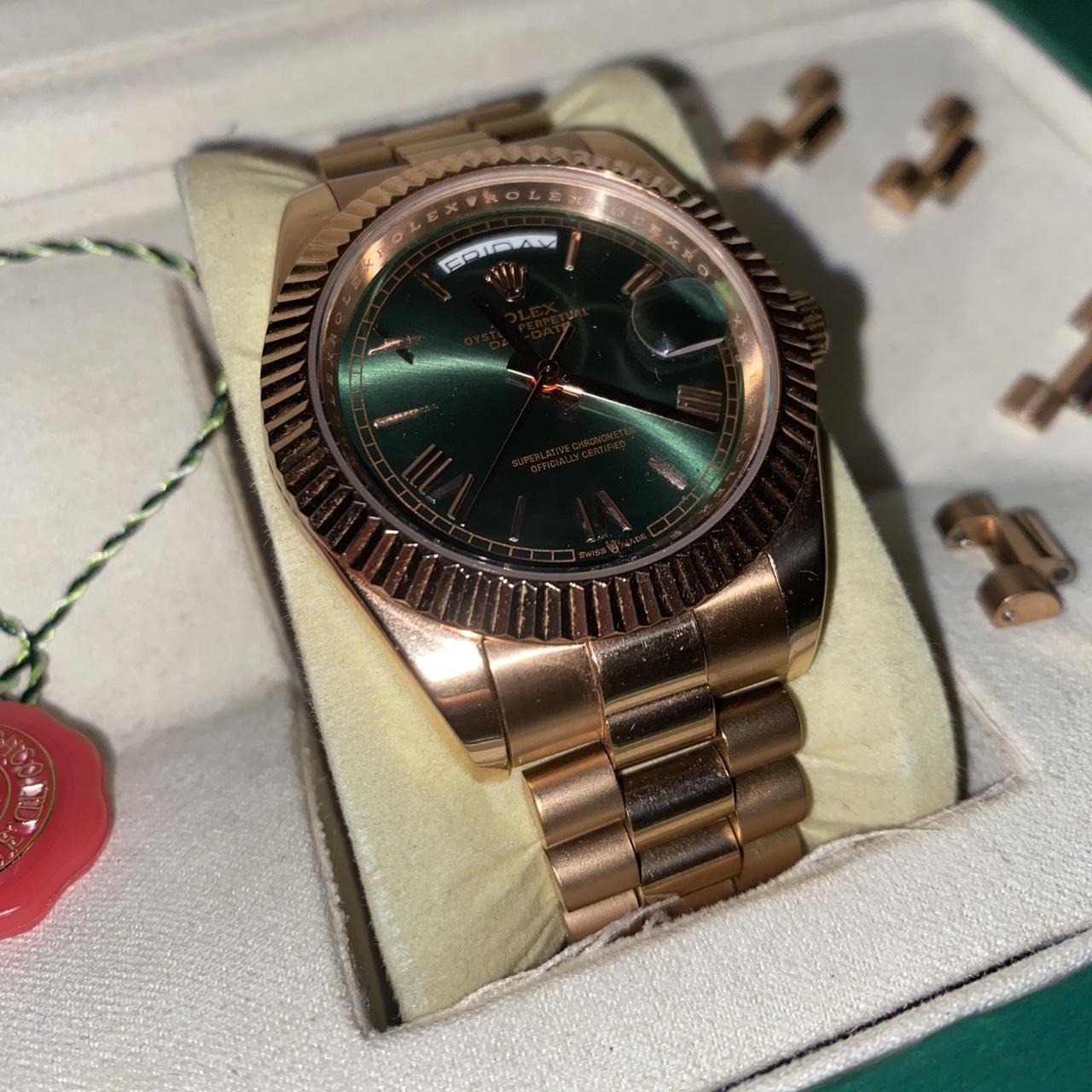 Rose gold and olive face with Roman dial doesn’t... - Depop