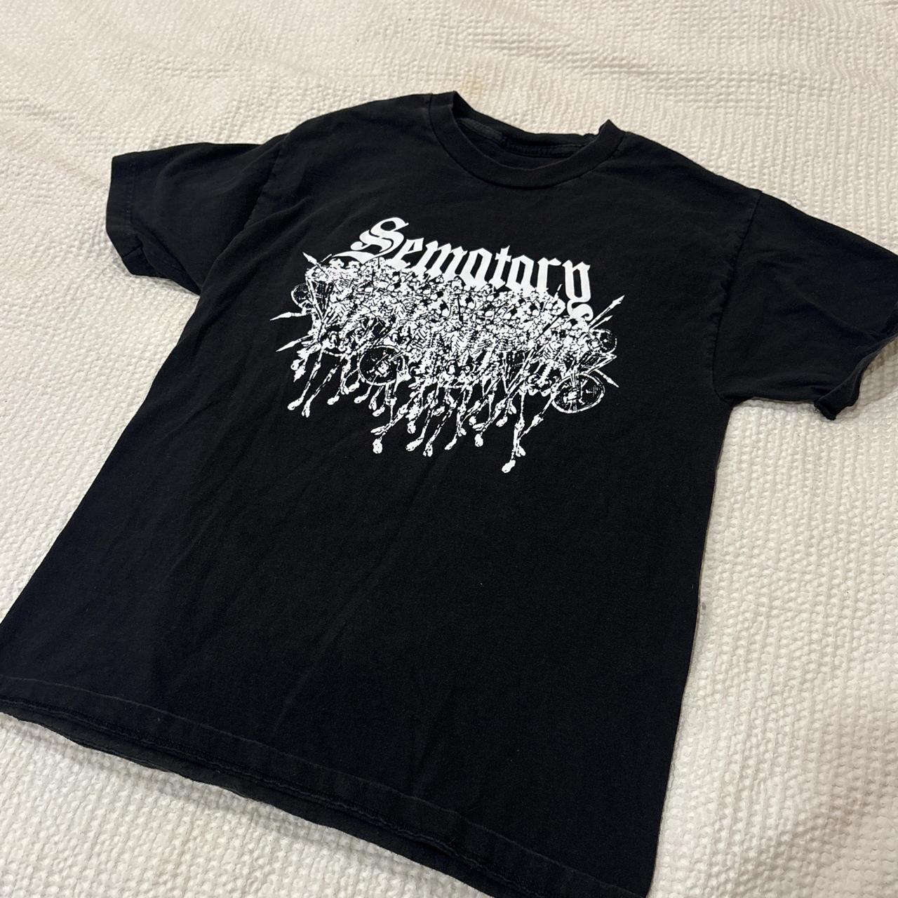 Semantary black and white streetwear tee 2022... | Depop