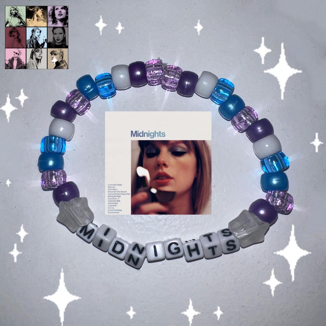 taylor swift midnights kandi bracelet (inspired by... - Depop
