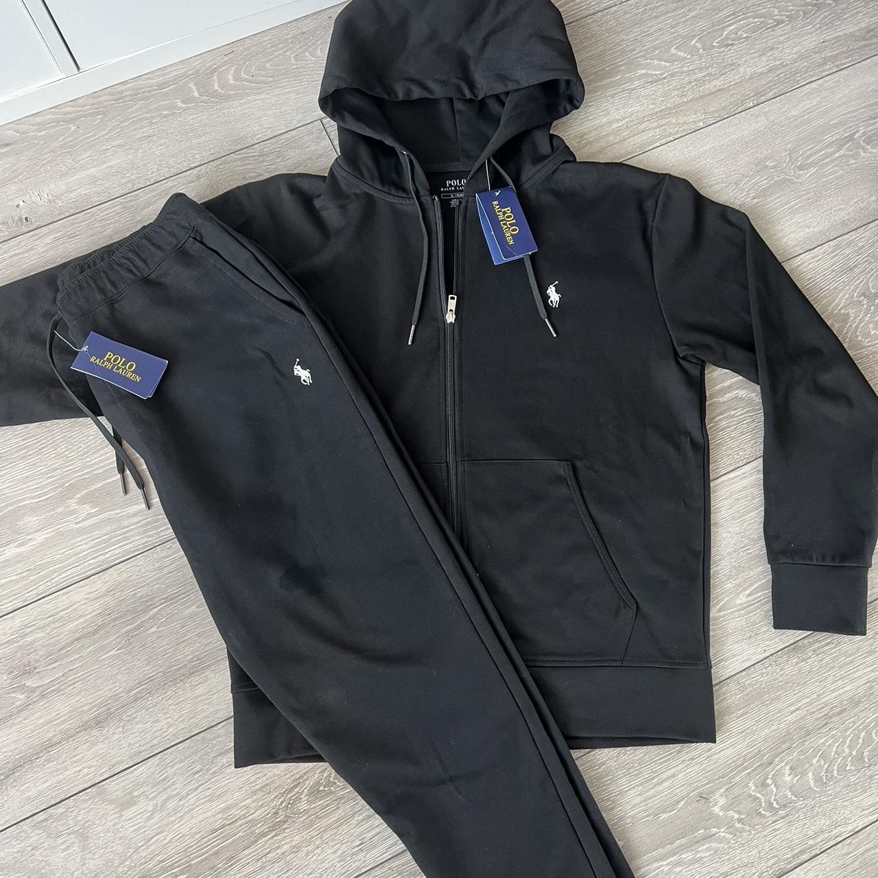 black ralph lauren tracksuit brand new with... - Depop
