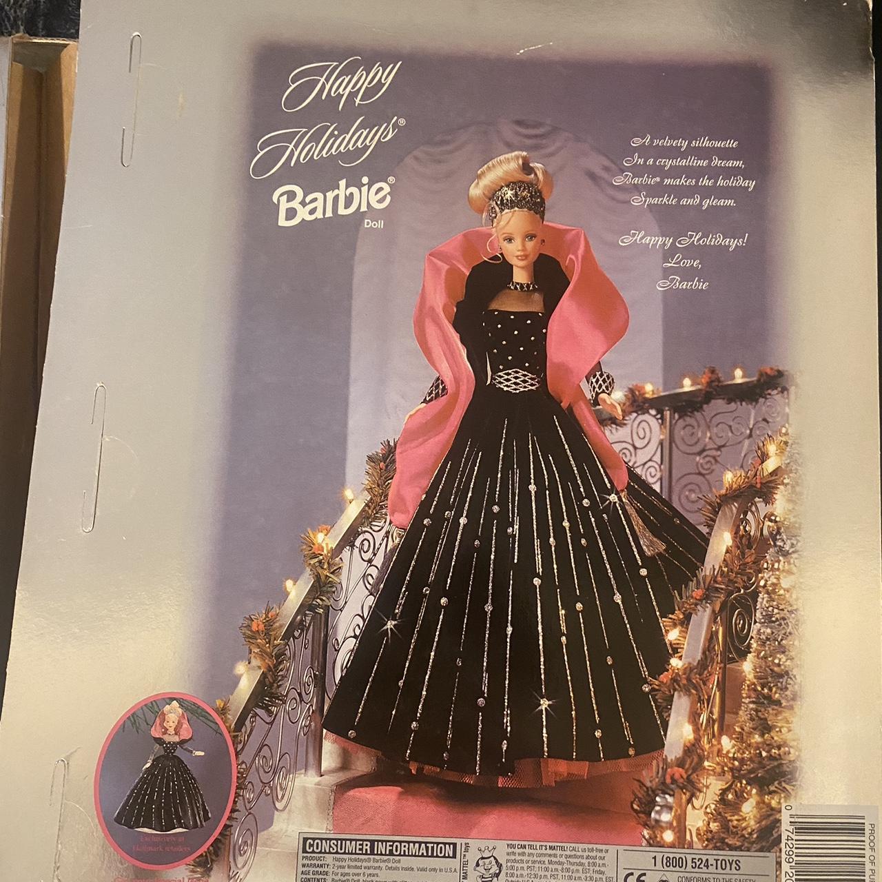 Happy Holidays Barbie 1998 Doll Box is in mild... - Depop
