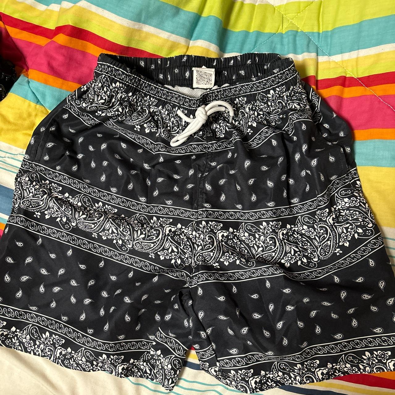 (Shein) bandana swim trunks - Depop