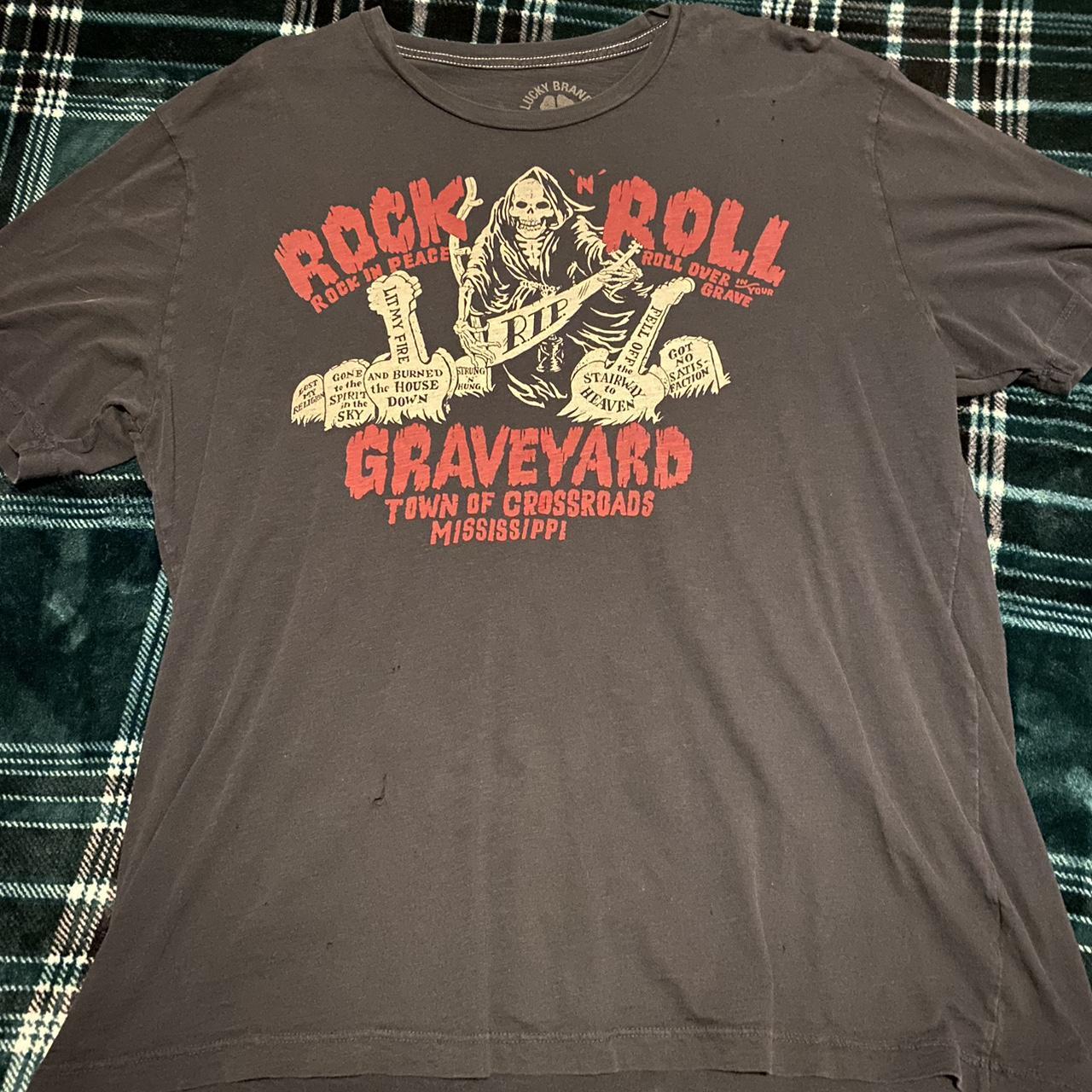 Rock and Roll graveyard T-Shirt #rock #metal - Depop