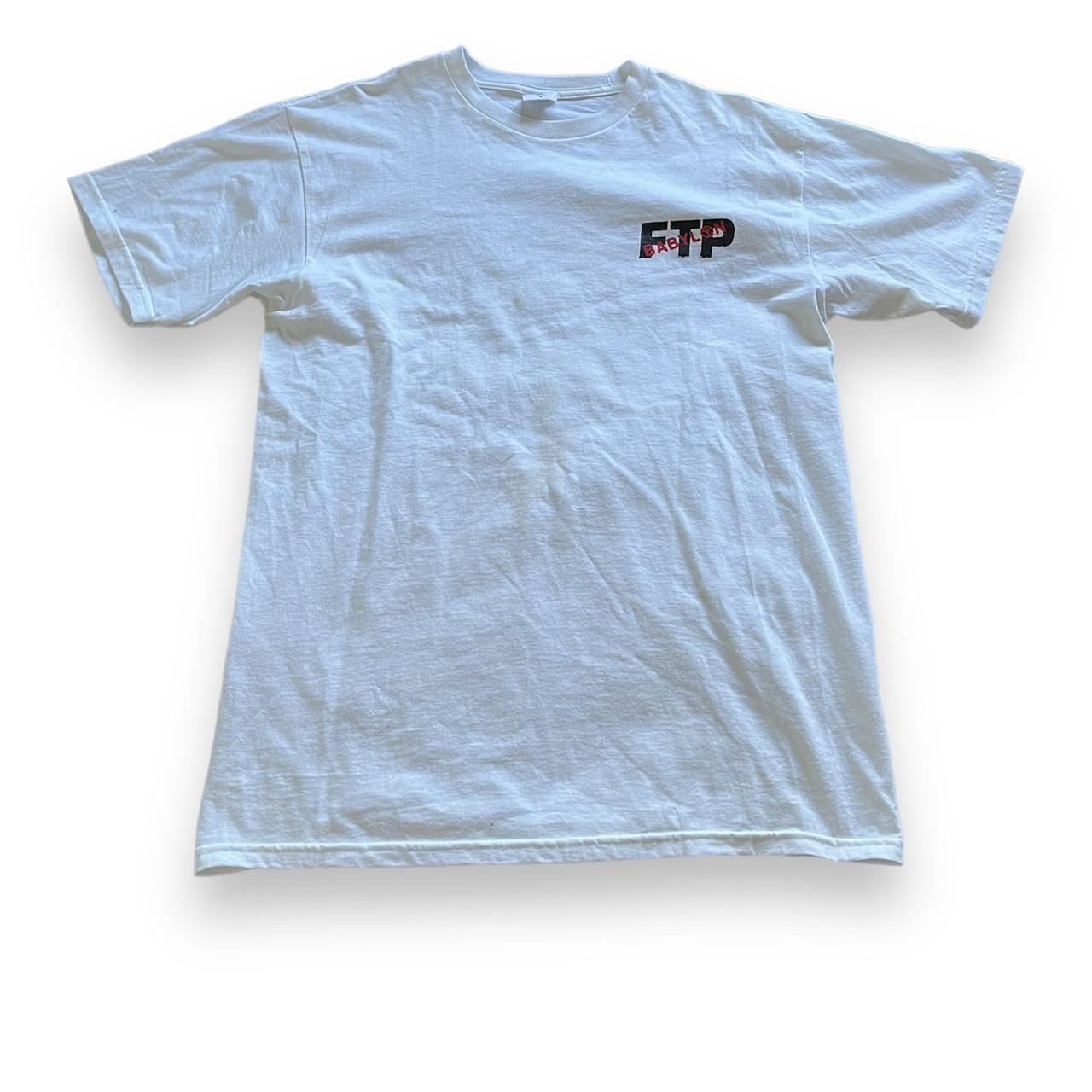 FTP Men's White and Red T-shirt | Depop