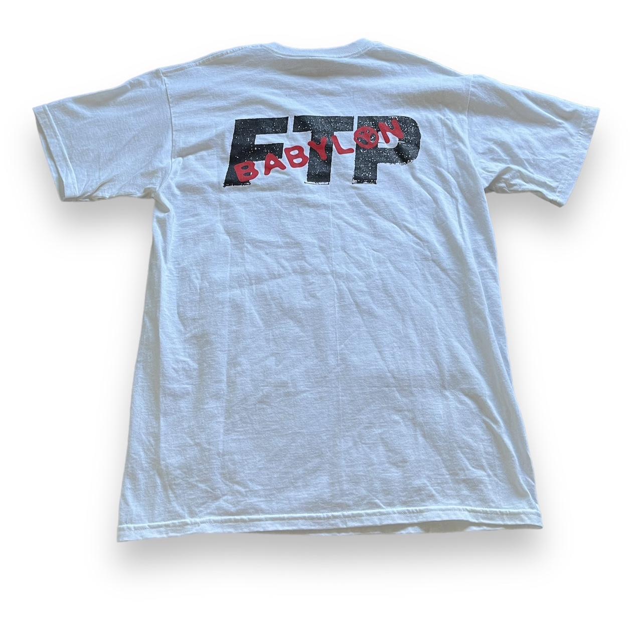 FTP Men's White and Red T-shirt | Depop