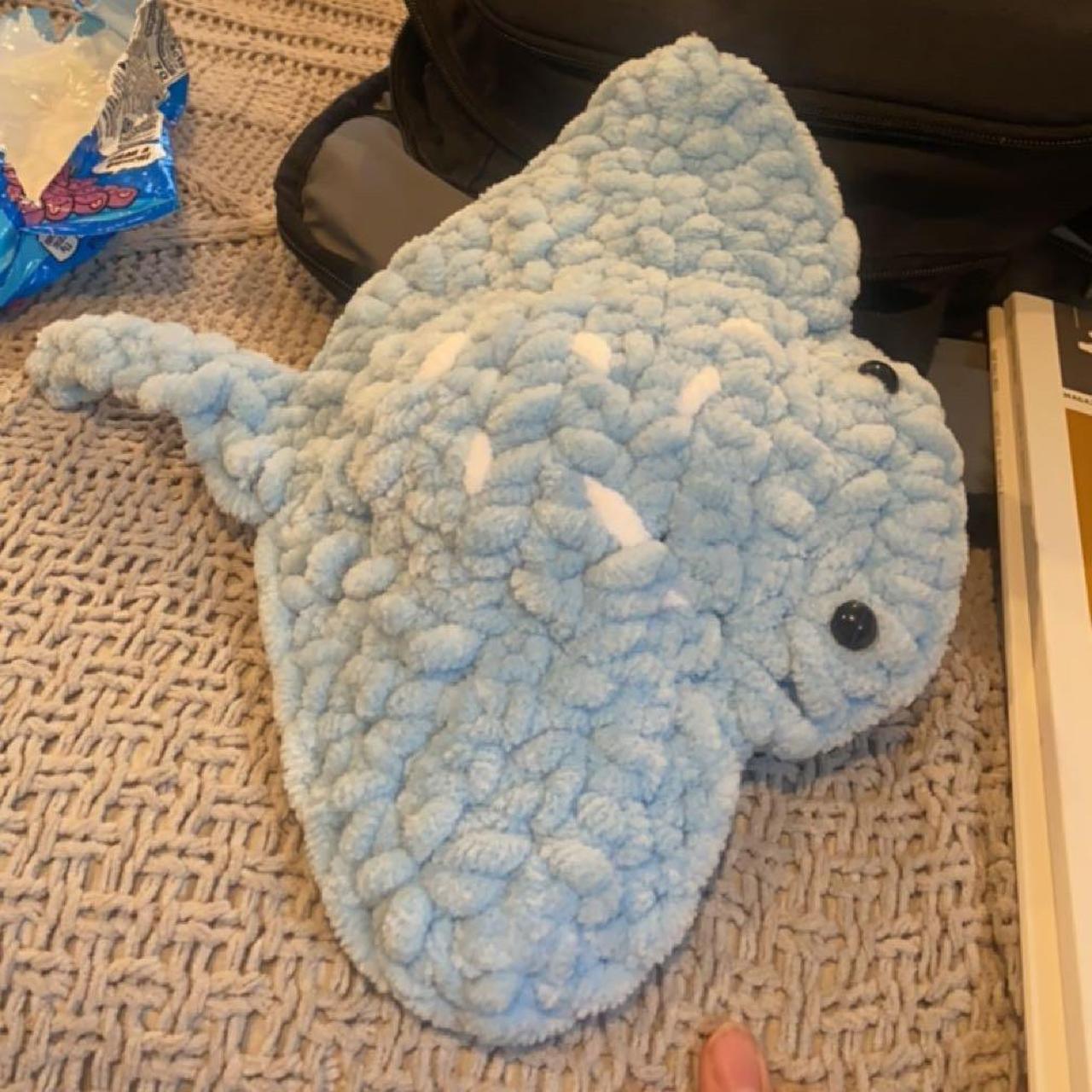 BABY BLUE STRING RAY PLUSHIE - Depop