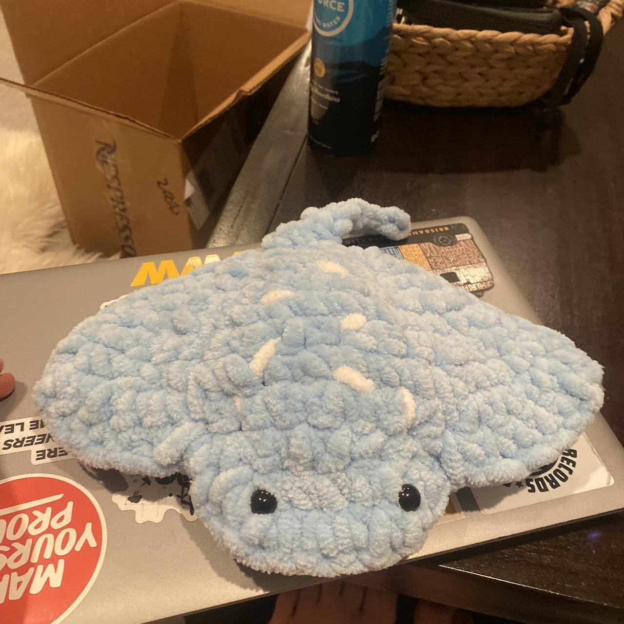BABY BLUE STRING RAY PLUSHIE - Depop