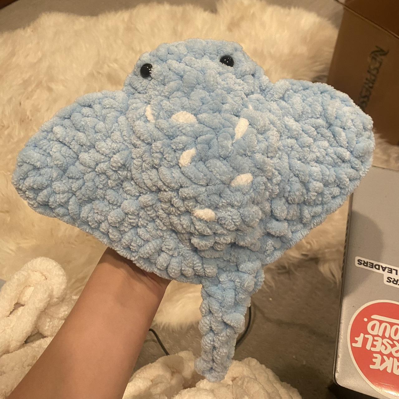 BABY BLUE STRING RAY PLUSHIE - Depop