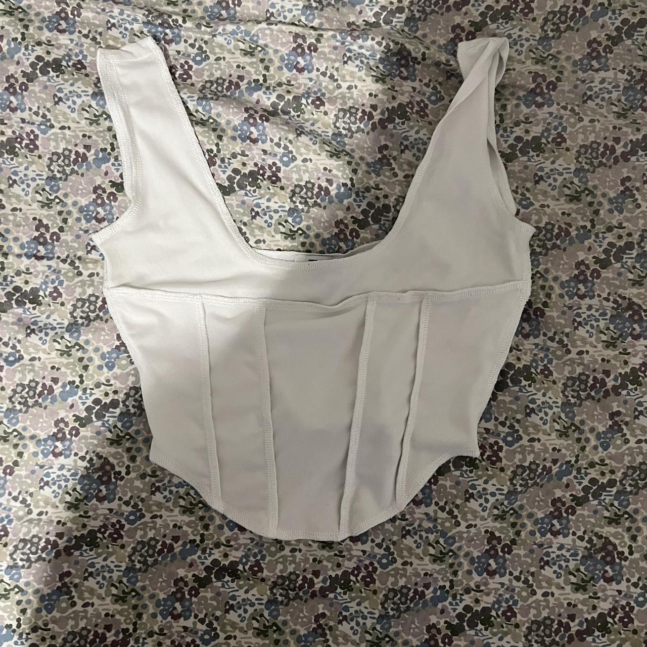 tiger mist corset-like top - Depop