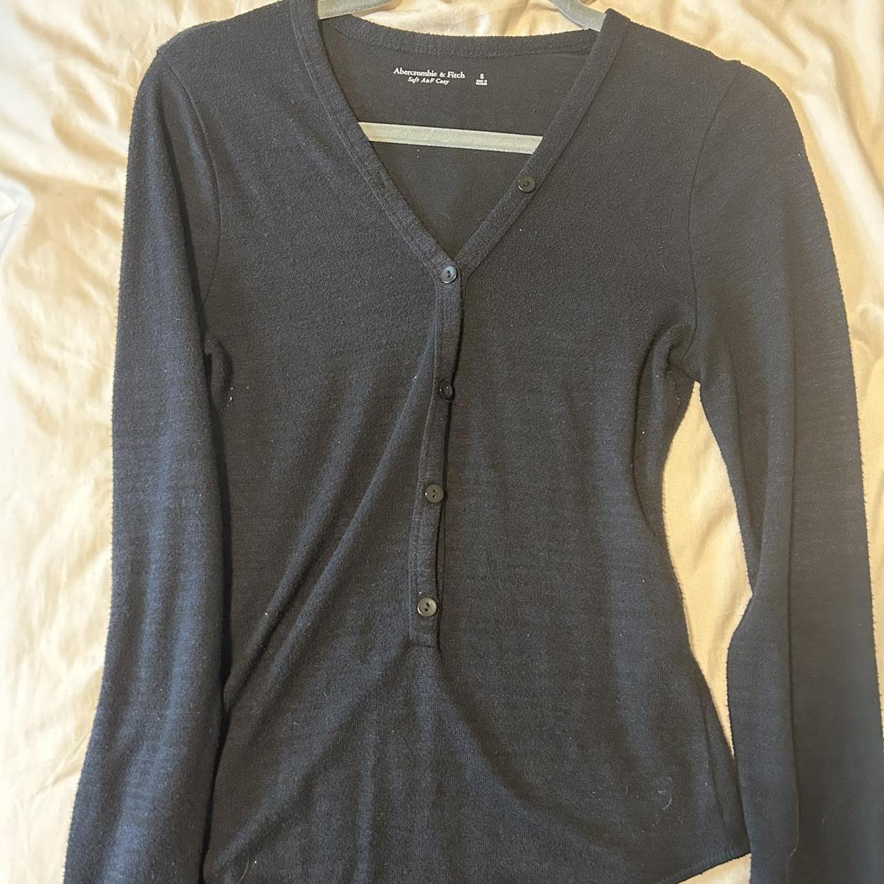Long sleeve Abercrombie grey body suit - Depop