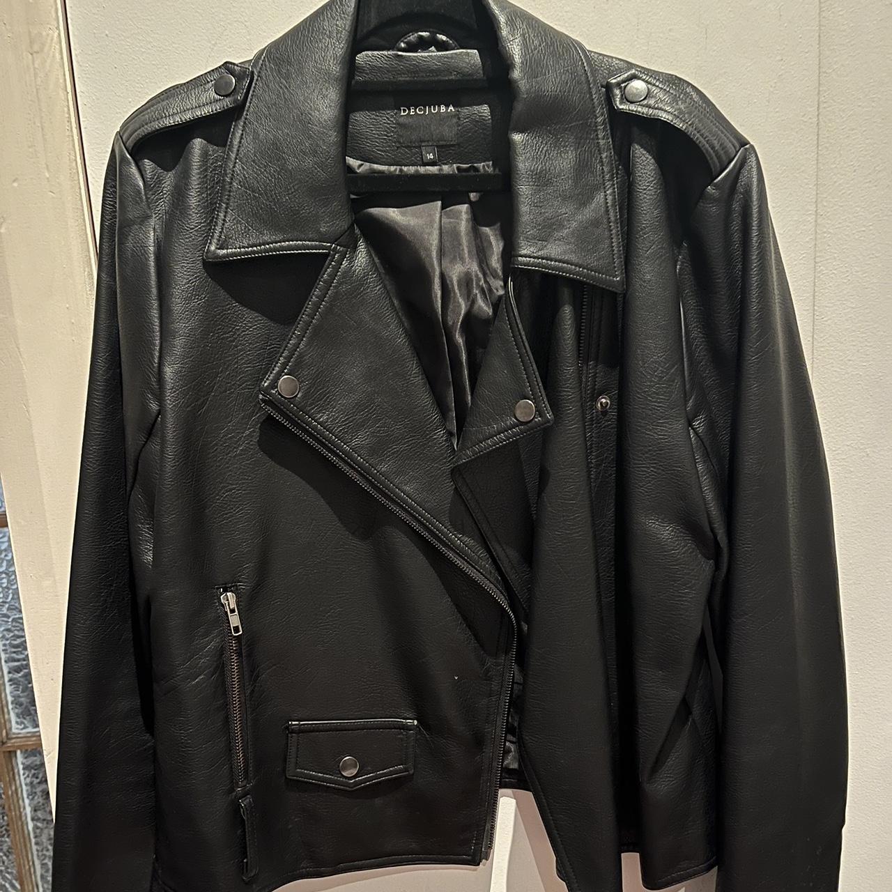 Decjuba Faux Leather Jacket. Fair pre owned... | Depop
