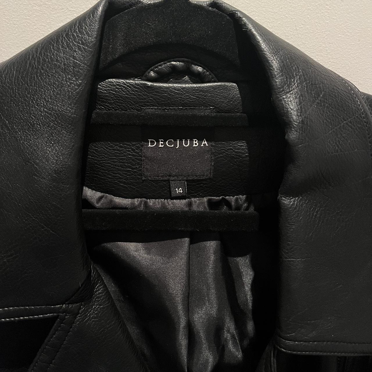 Decjuba Faux Leather Jacket. Fair pre owned... | Depop