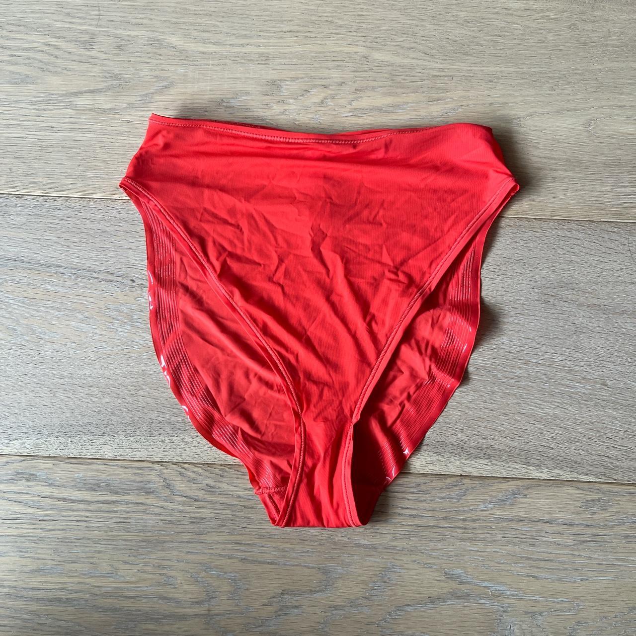 Skims Red Jelly Sheer Panty Worn once!!! Size... - Depop