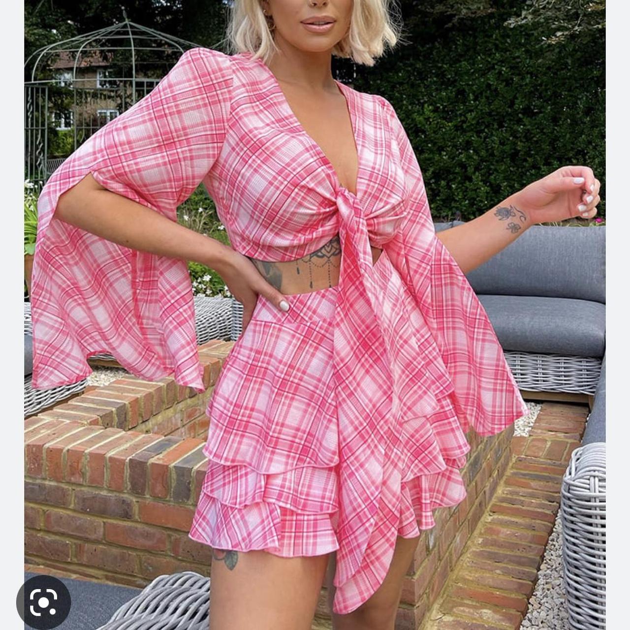 Pink in the style Rara skirt, from Olivia bowens... - Depop