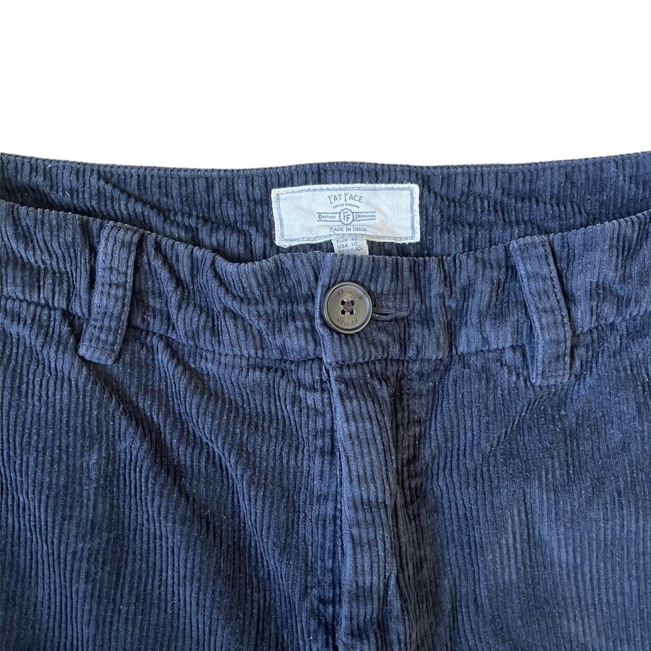 Vintage FatFace Corduroy Navy/Black Trousers Size... - Depop