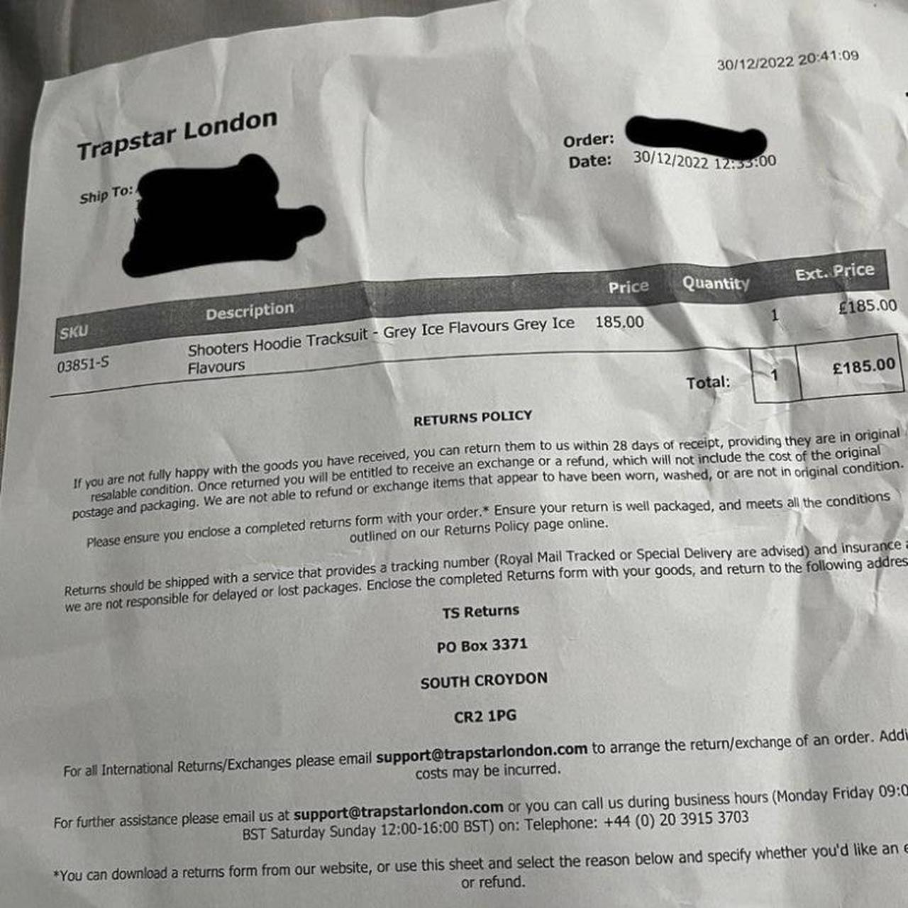 Trapstar shooters tracksuit grey ice flavours - Depop