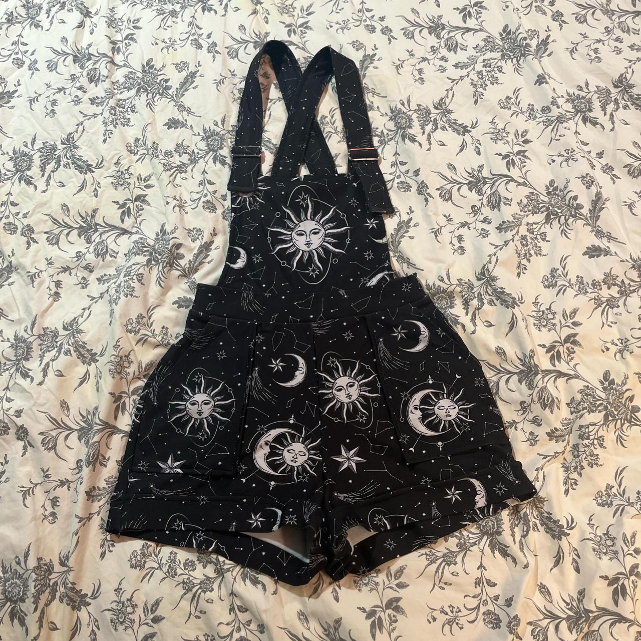 Blackmilk clothing sun and moon short overalls XS... | Depop