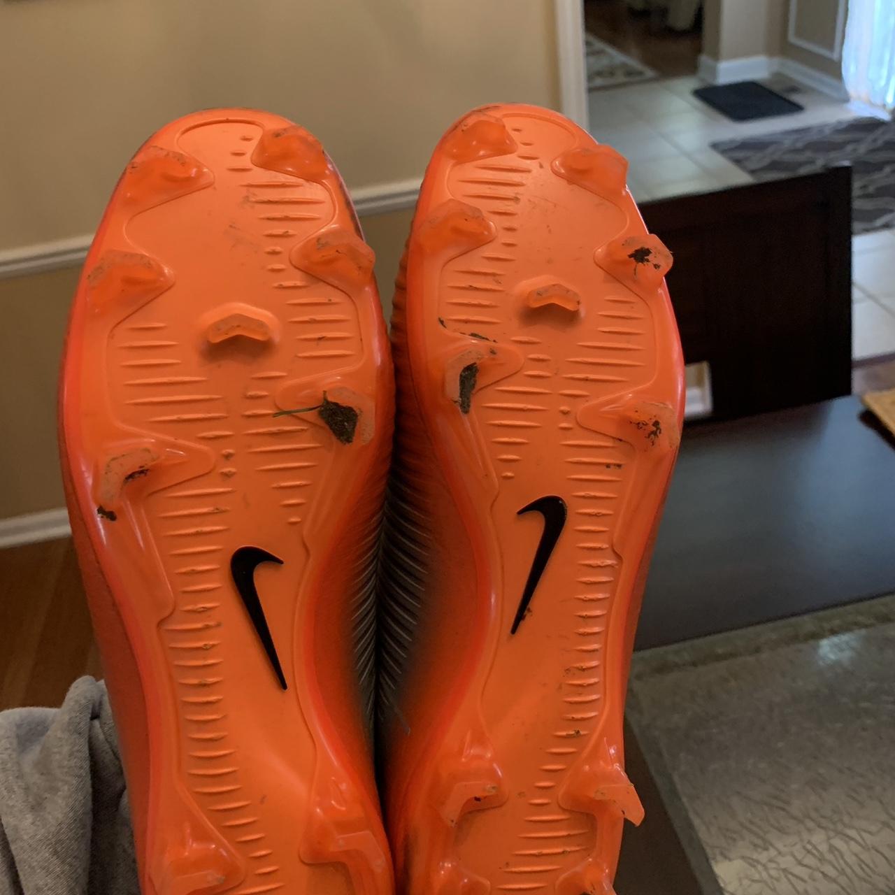 Rare Nike veloce cr7 orange grey soccer/football... - Depop