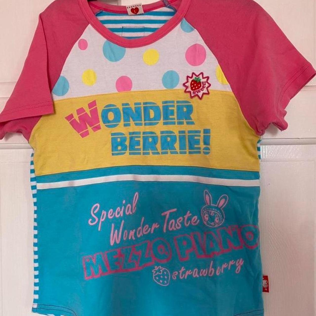Mezzo piano rare wonder berries print pink blue... | Depop