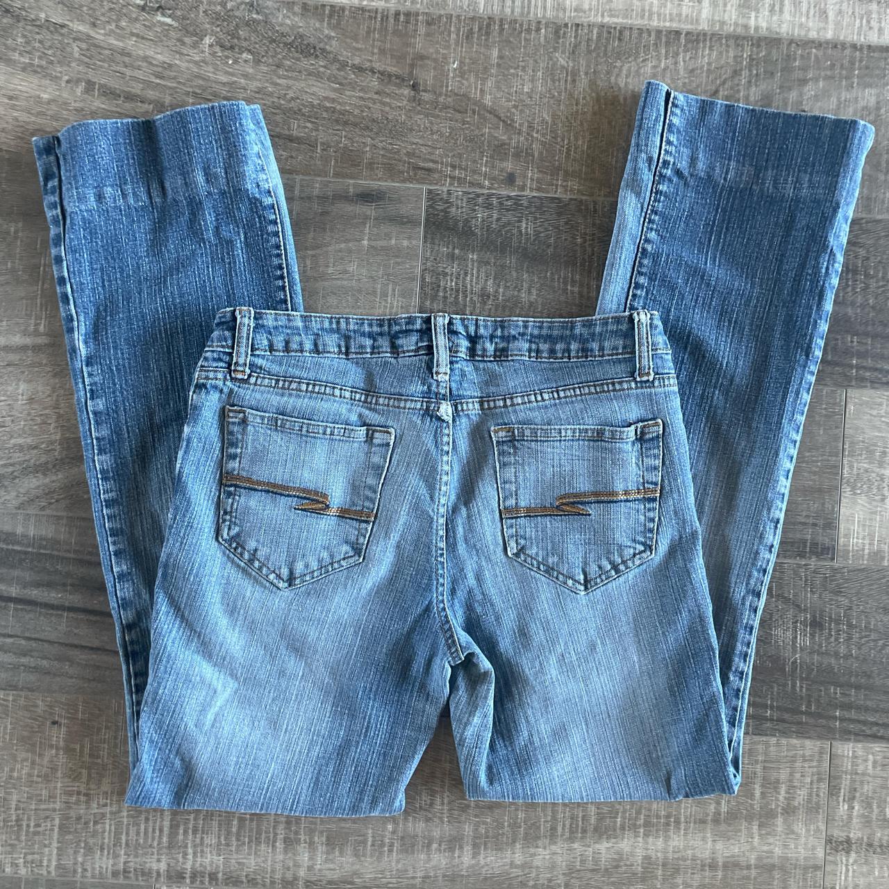 arizona jeans low rise bootcut jeans - no visible... - Depop
