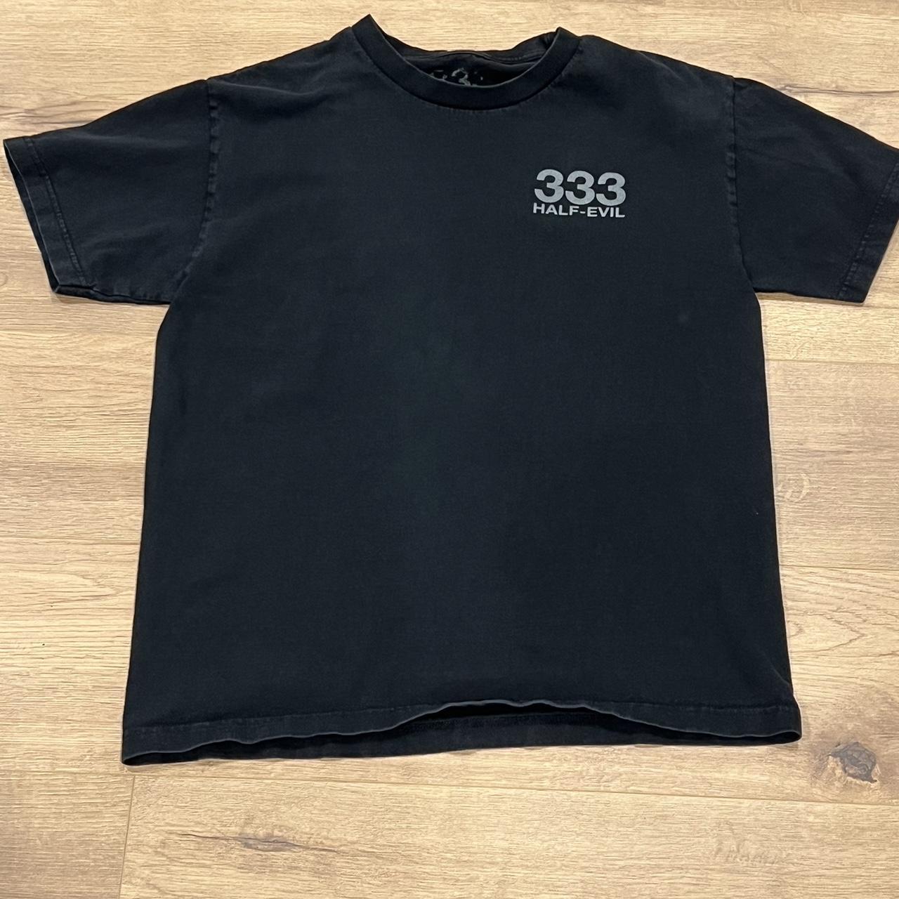 Half evil 333 logo t shirt size L Measurements... - Depop