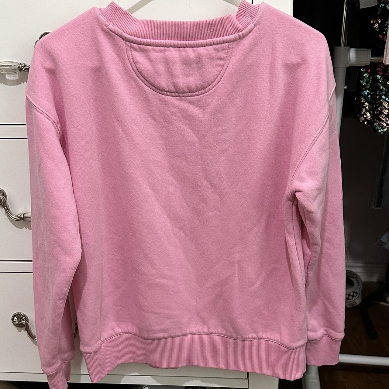 Pink crew neck sweater With Calvin Klein logo at the... - Depop