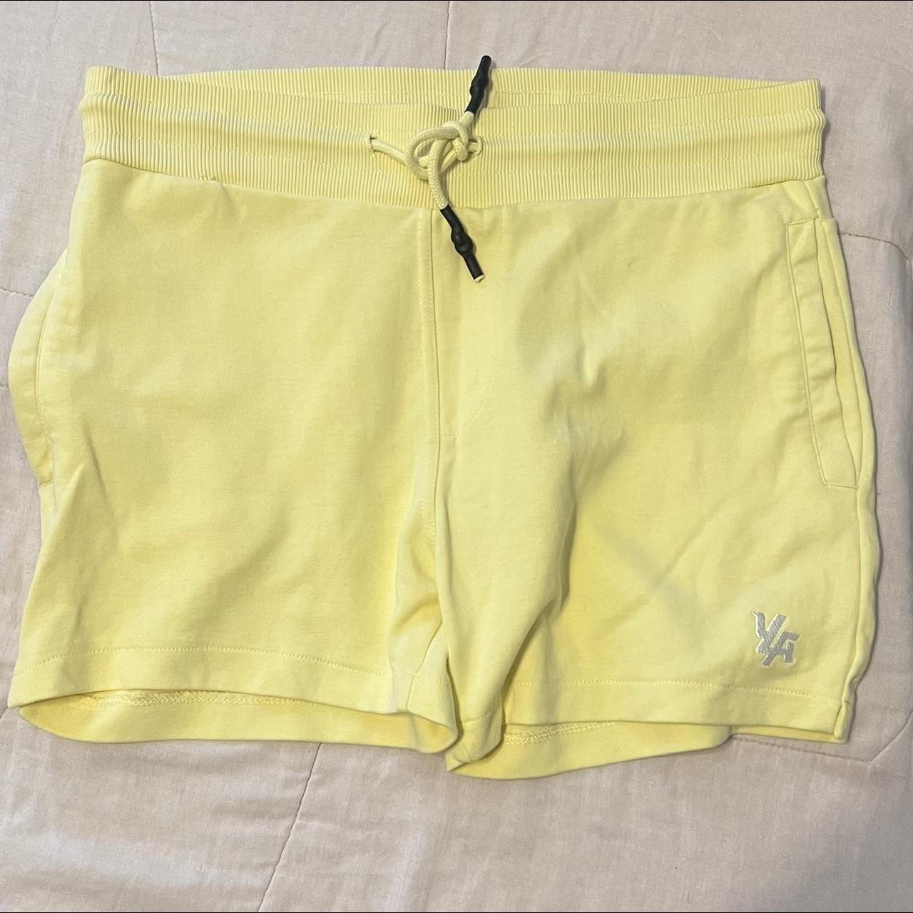Young LA light yellow comfy shorts - Depop