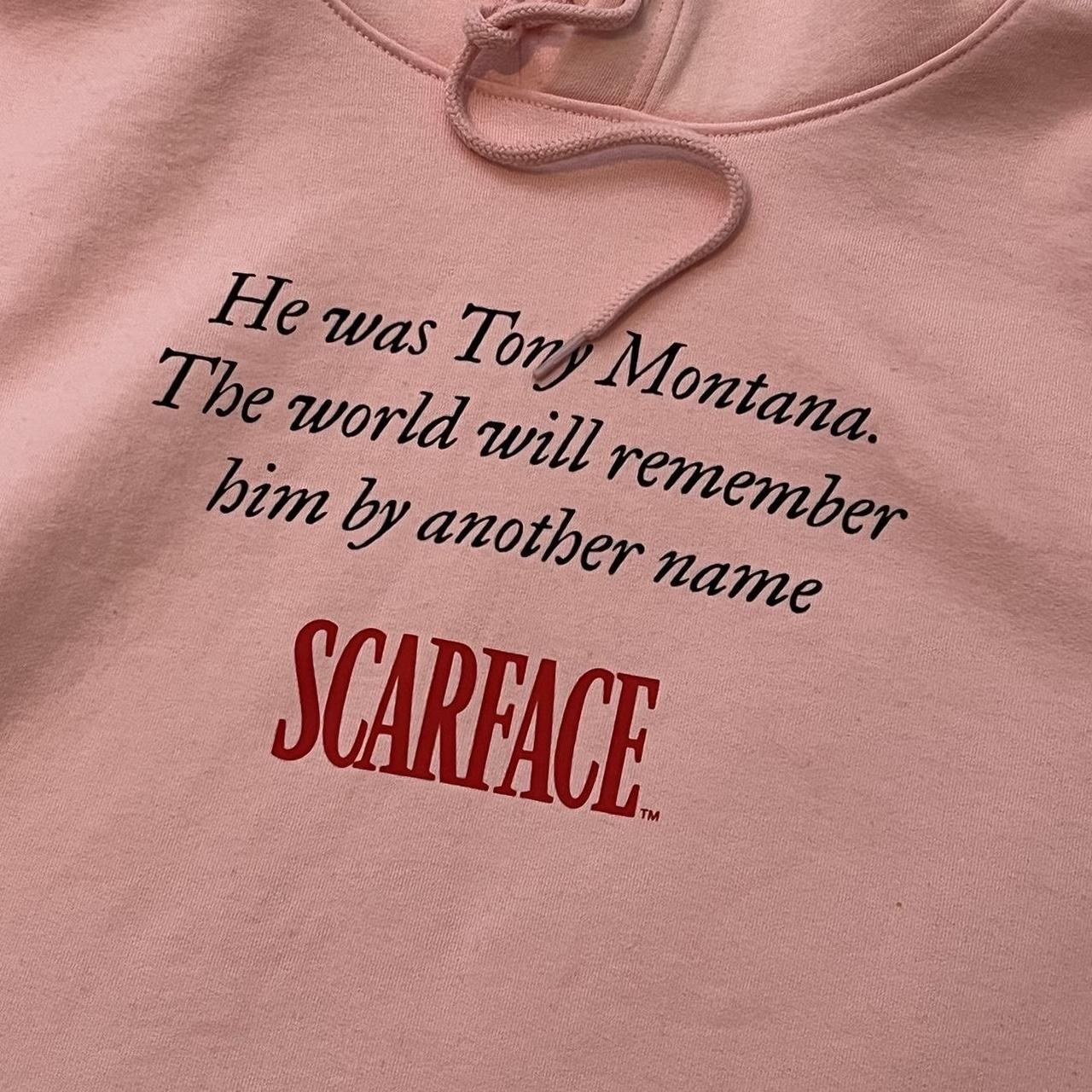 Scarface pink hoodie - great condition but sadly... - Depop