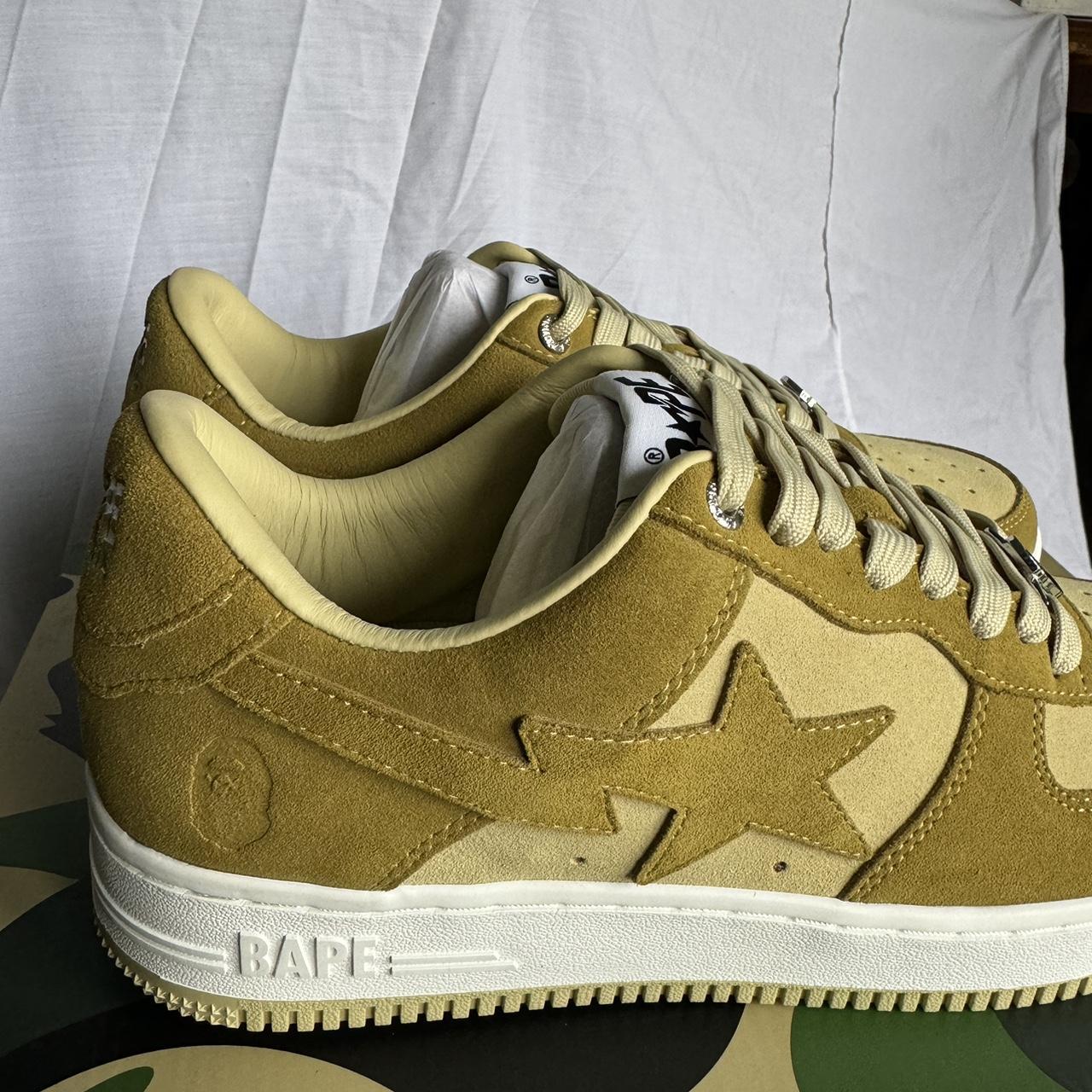 A BATHING APE BAPE STA SNEAKER Beige UK 8 Brand New... - Depop