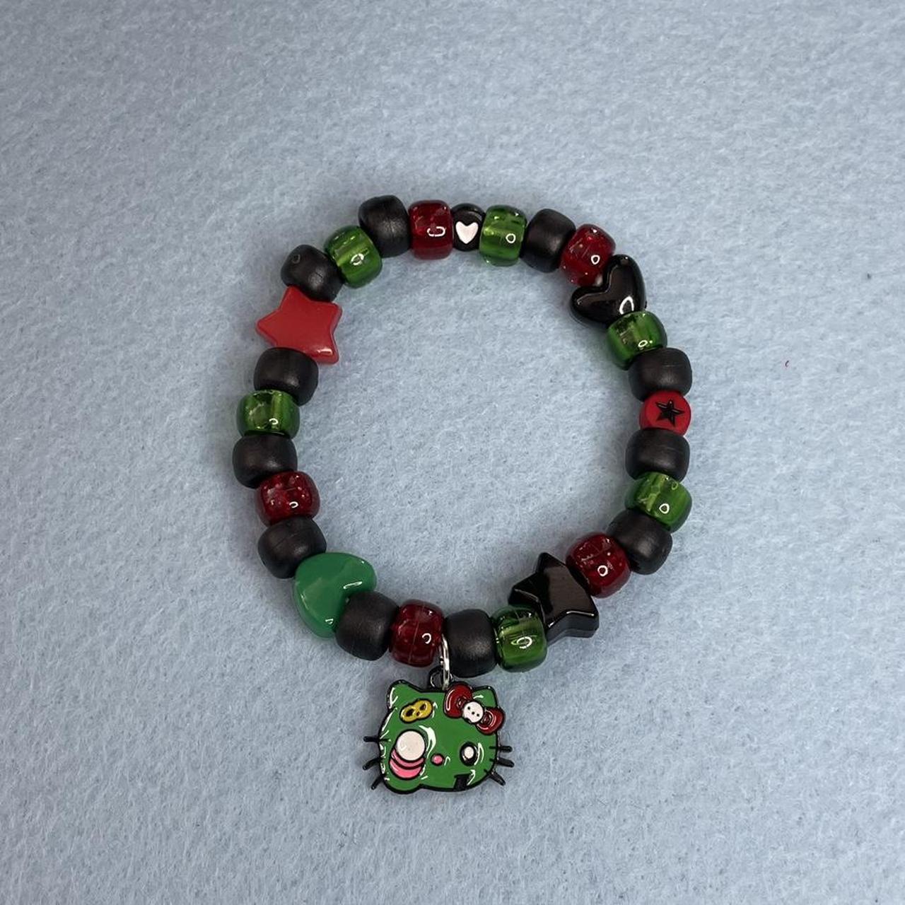 Scenecore Zombie Hello Kitty Kandi Bracelet -... - Depop