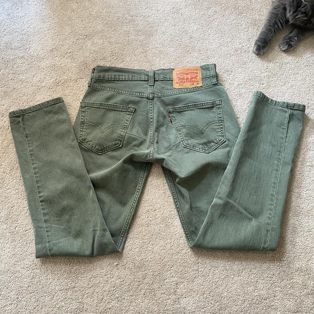 511 green levi jeans straight leg fit... - Depop