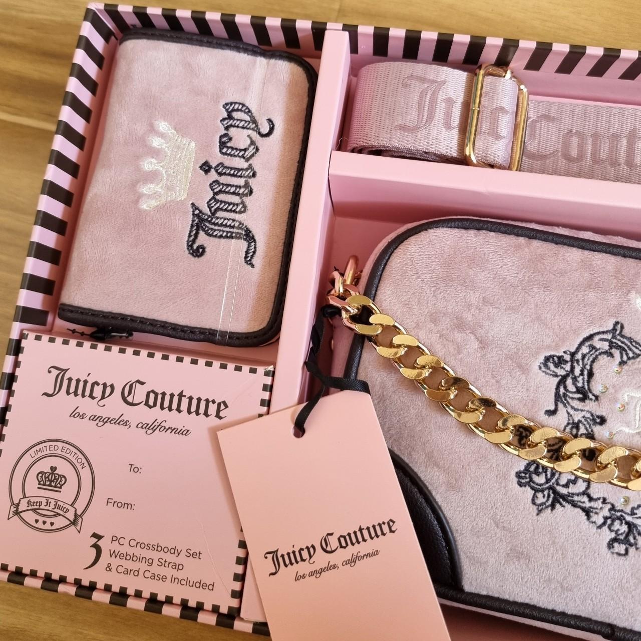 Juicy Couture pink bag set 3 piece gift set... - Depop