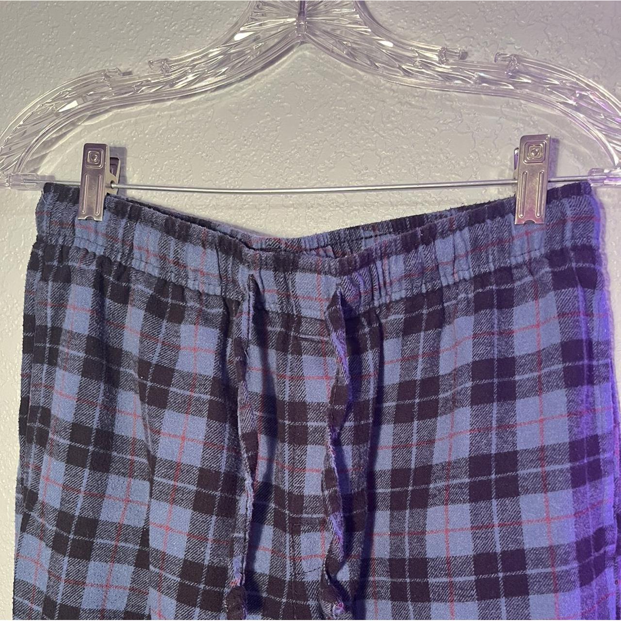 Checkered / Plaid blue pj pants - Depop