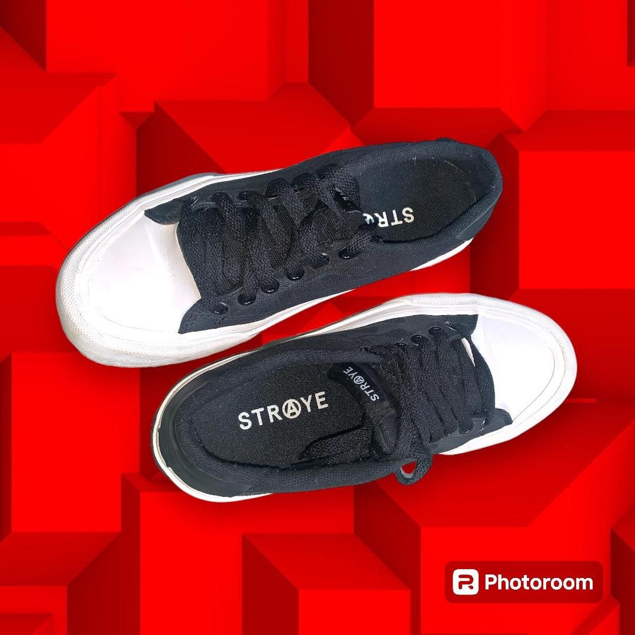 STRAYE Black Canvas Flame Skater Sneakers Sz 7. EUC.... - Depop