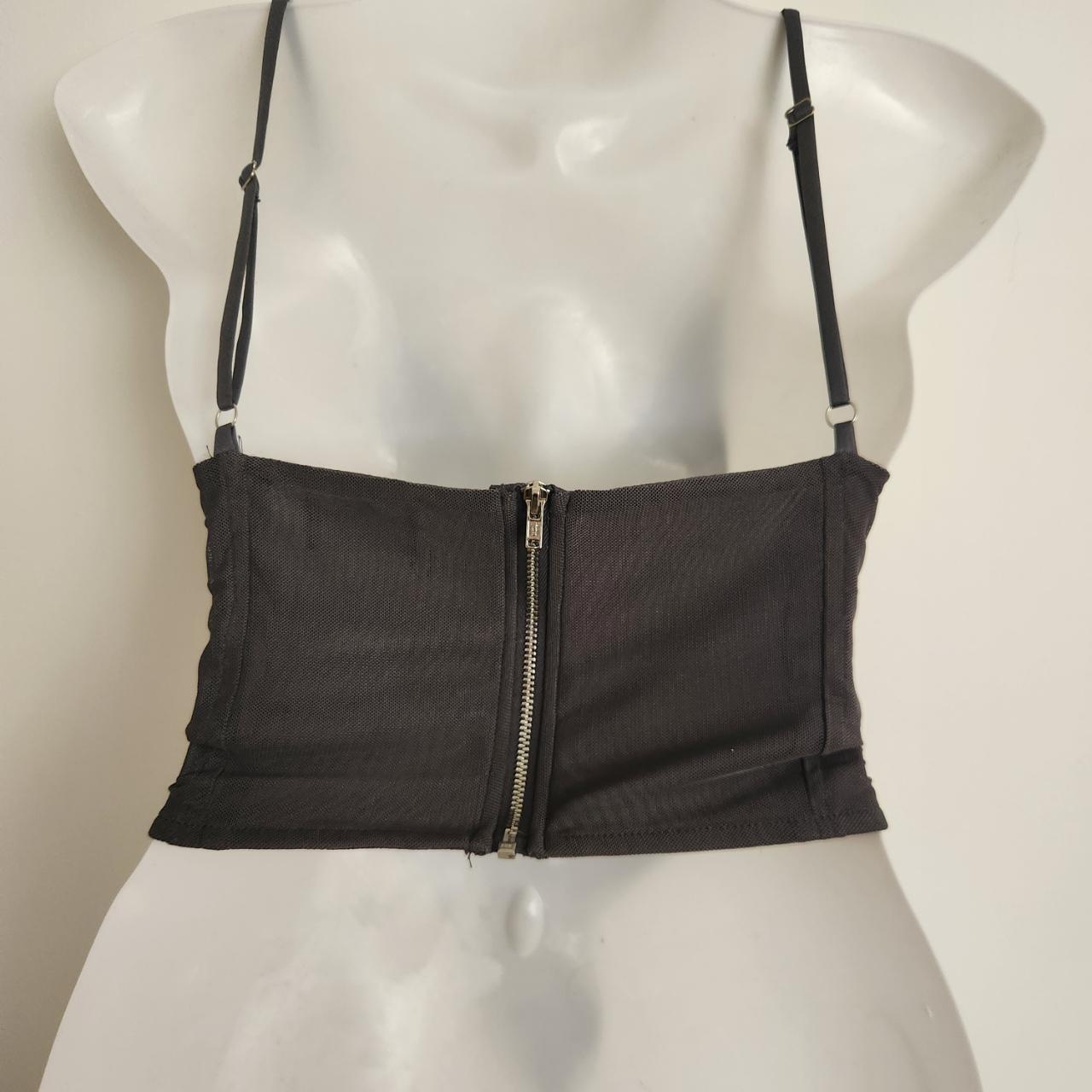 Luck & Trouble Asher Mesh Corset Style Crop Top... | Depop