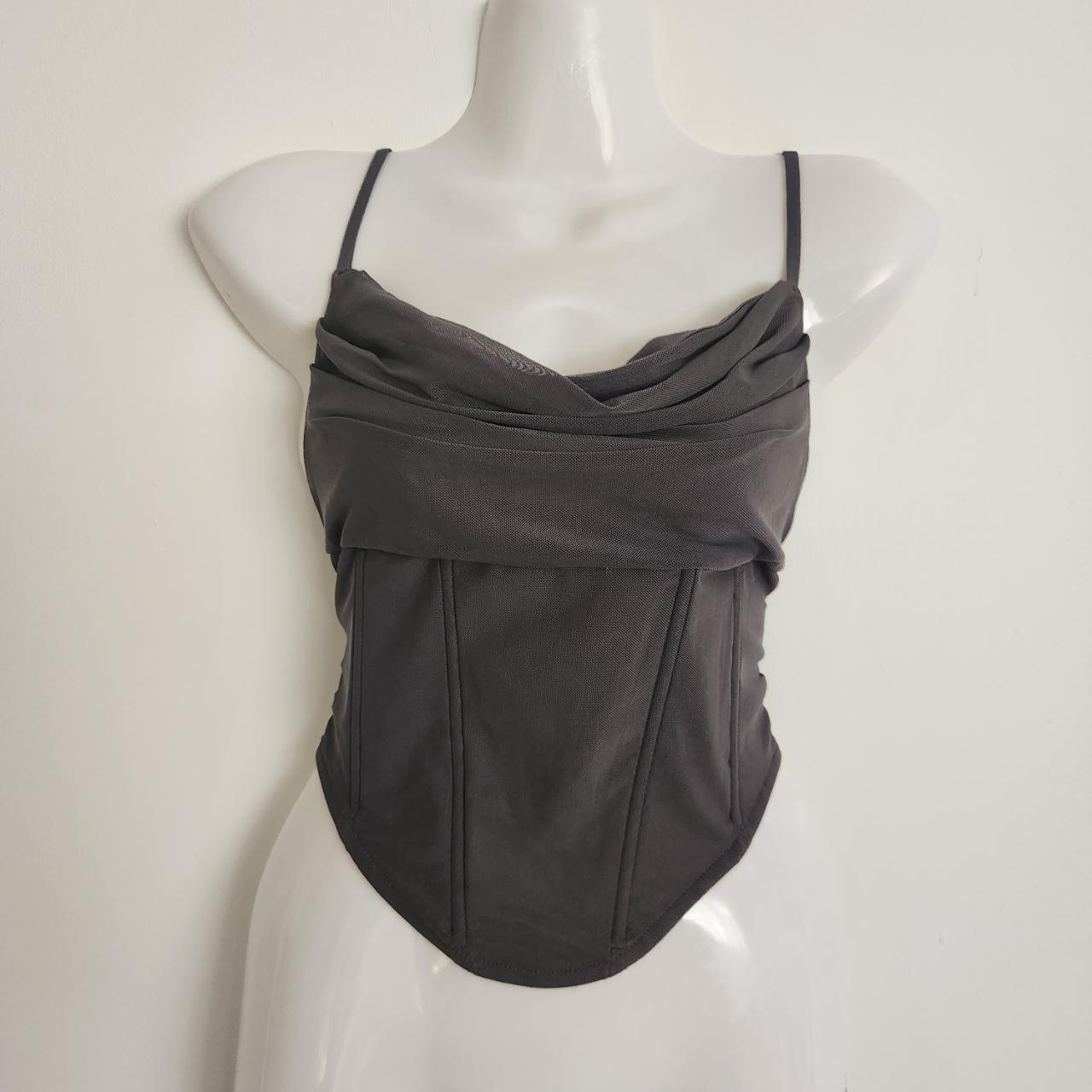 Luck & Trouble Asher Mesh Corset Style Crop Top... | Depop