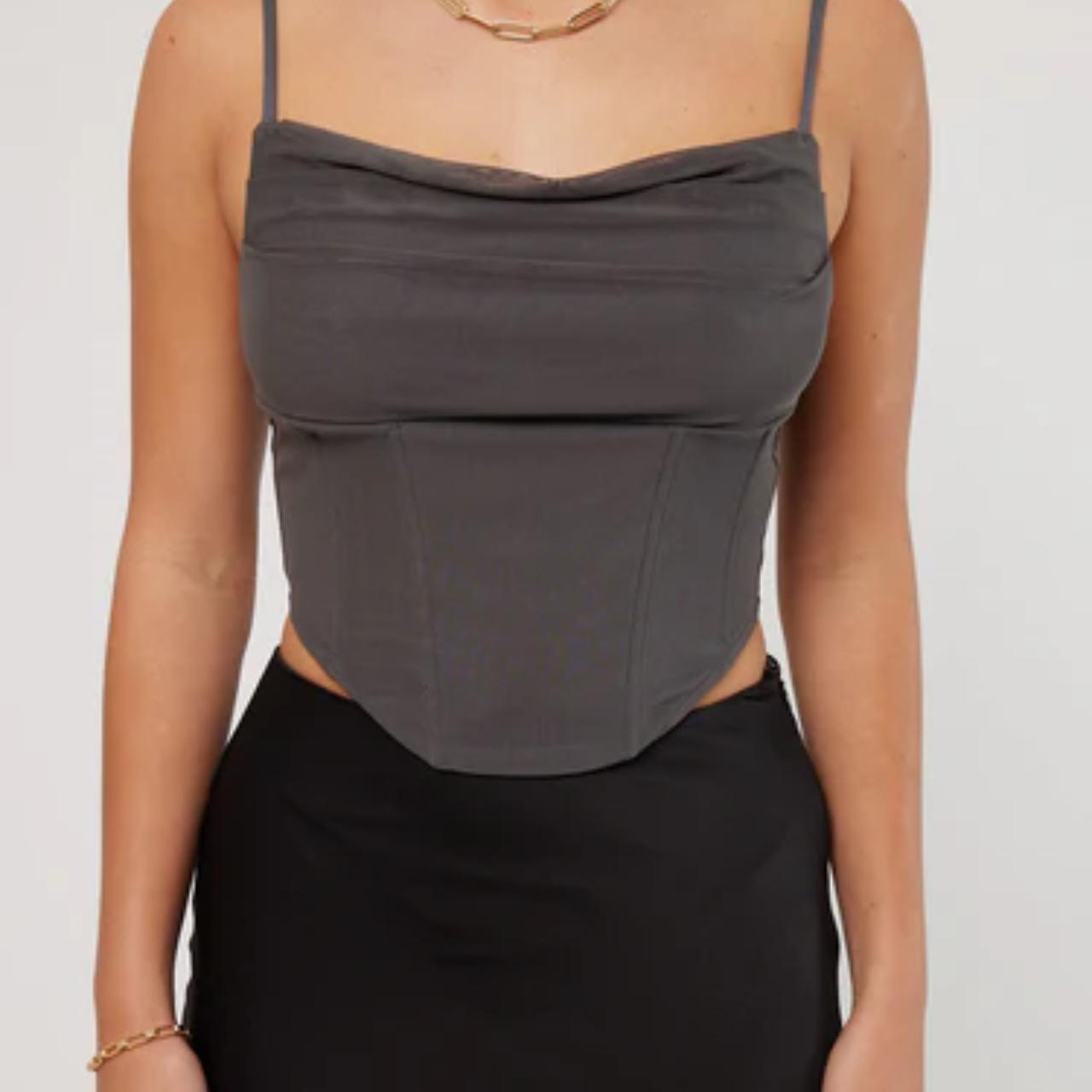 Luck & Trouble Asher Mesh Corset Style Crop Top... | Depop