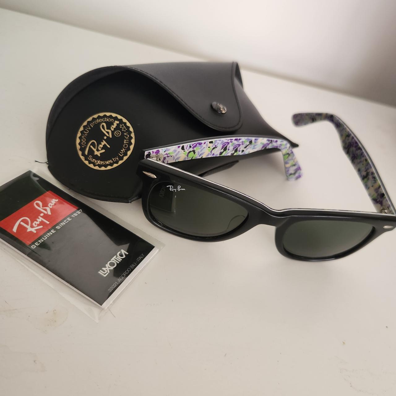 ULTRA RARE Ray-Ban Violet Flowers Wayfarer Special... | Depop