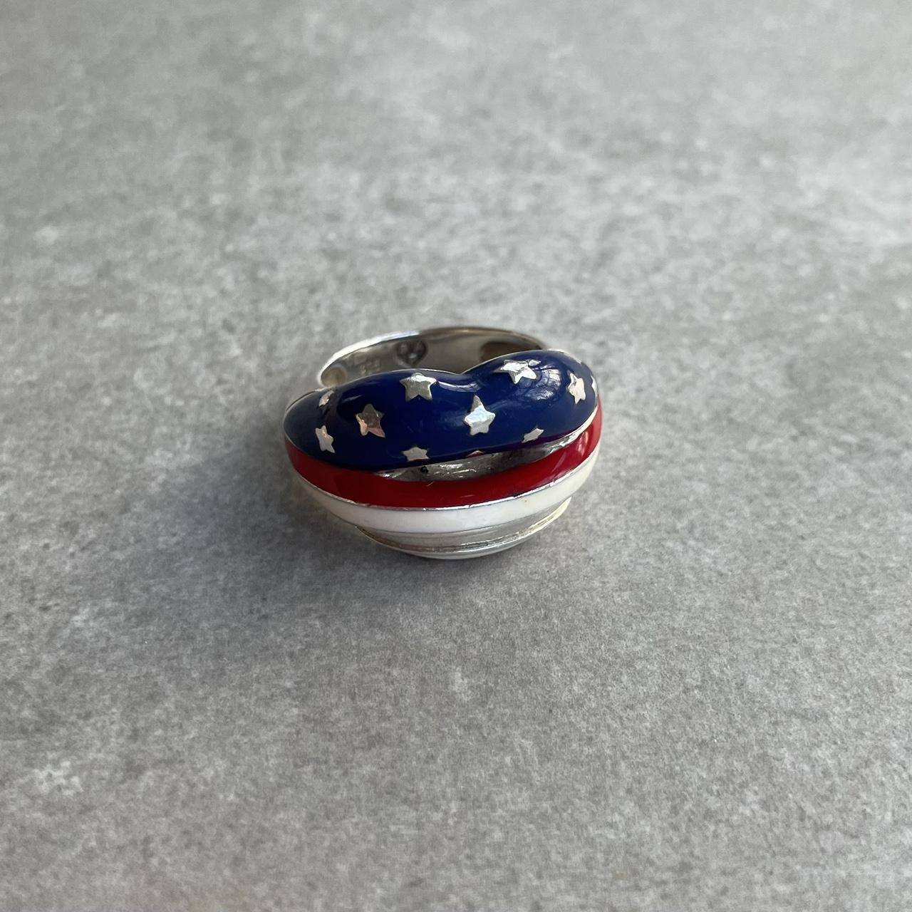 Hot lips ring by Solange. Stars & stripes USA... | Depop