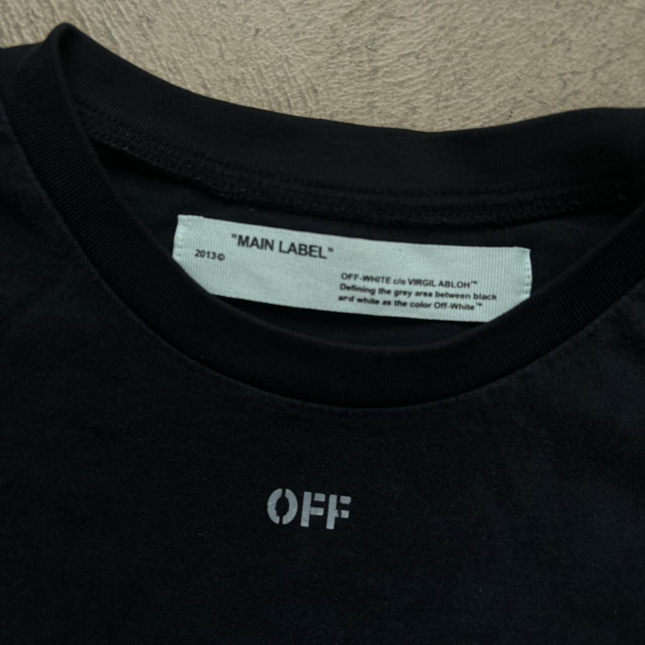 Off White 2013 "Main label" Reflective back print... - Depop